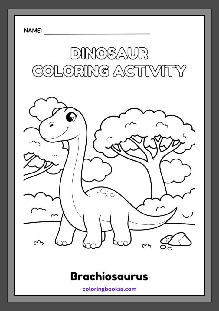 Dinosaur coloring activity - ColoringBookss